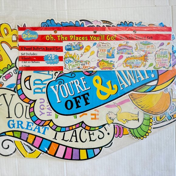 Dr. Seuss | Toys | Dr Seuss Bulletin Board Set Oh The Places Youll Go ...
